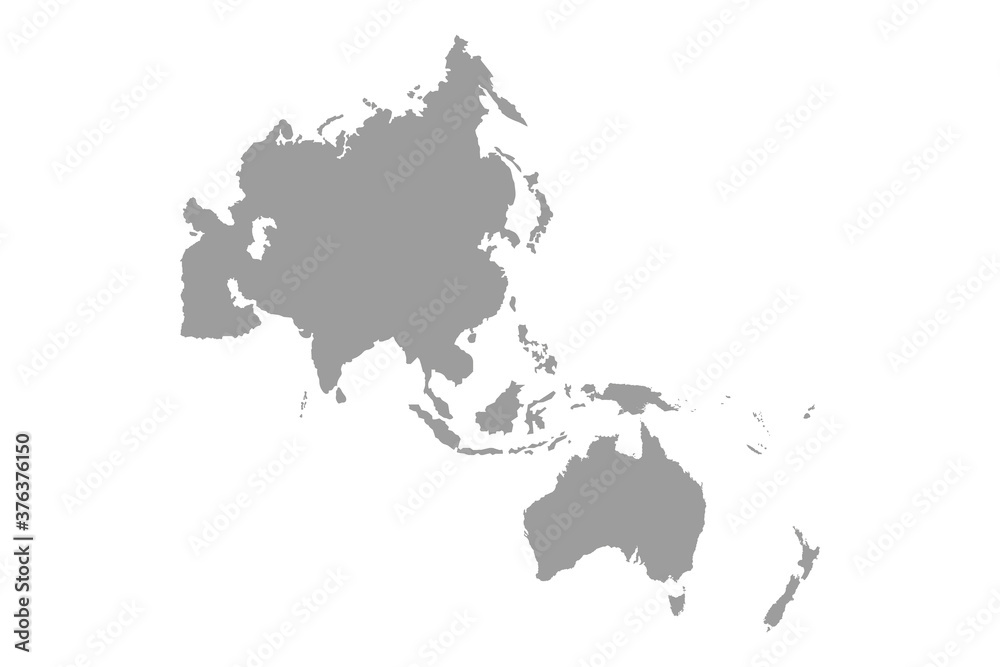 Map of Asia Pacific. Vector Stock Vector | Adobe Stock