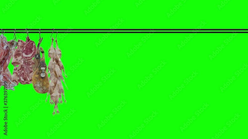 Meat Processed At Food Processing Factory. Poultry Production Line on ...