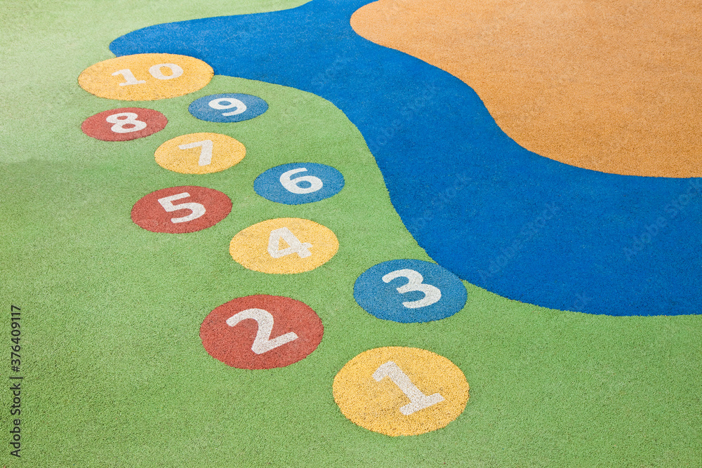 Numbers Game From Number 1 To Number 10 In A Colored Outdoors Children numbers-game-from-number-1-to-number-10-in-a-colored-outdoors-children