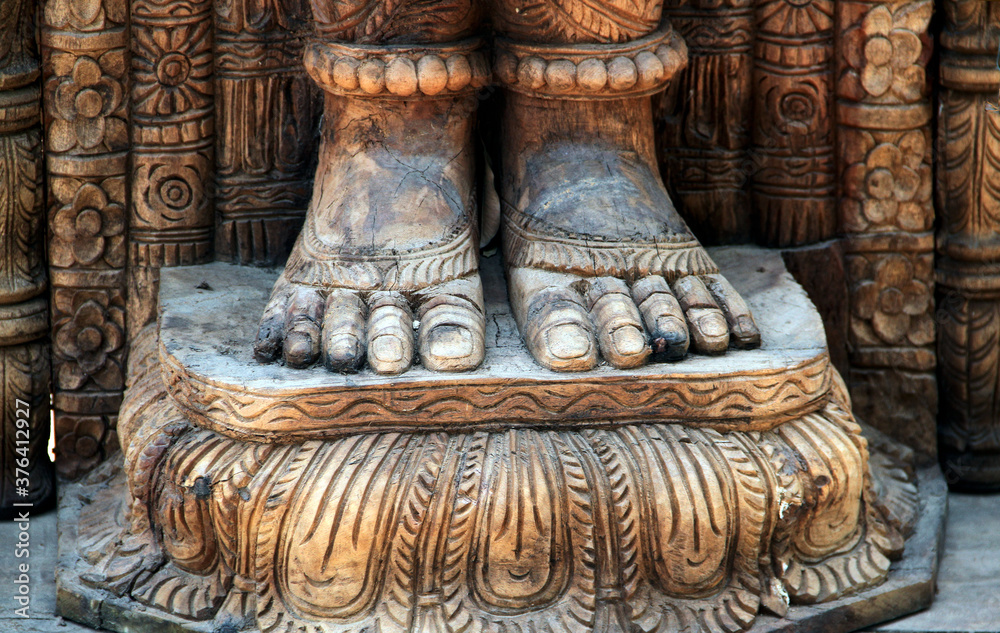 Feet of God at temple Stock Photo | Adobe Stock