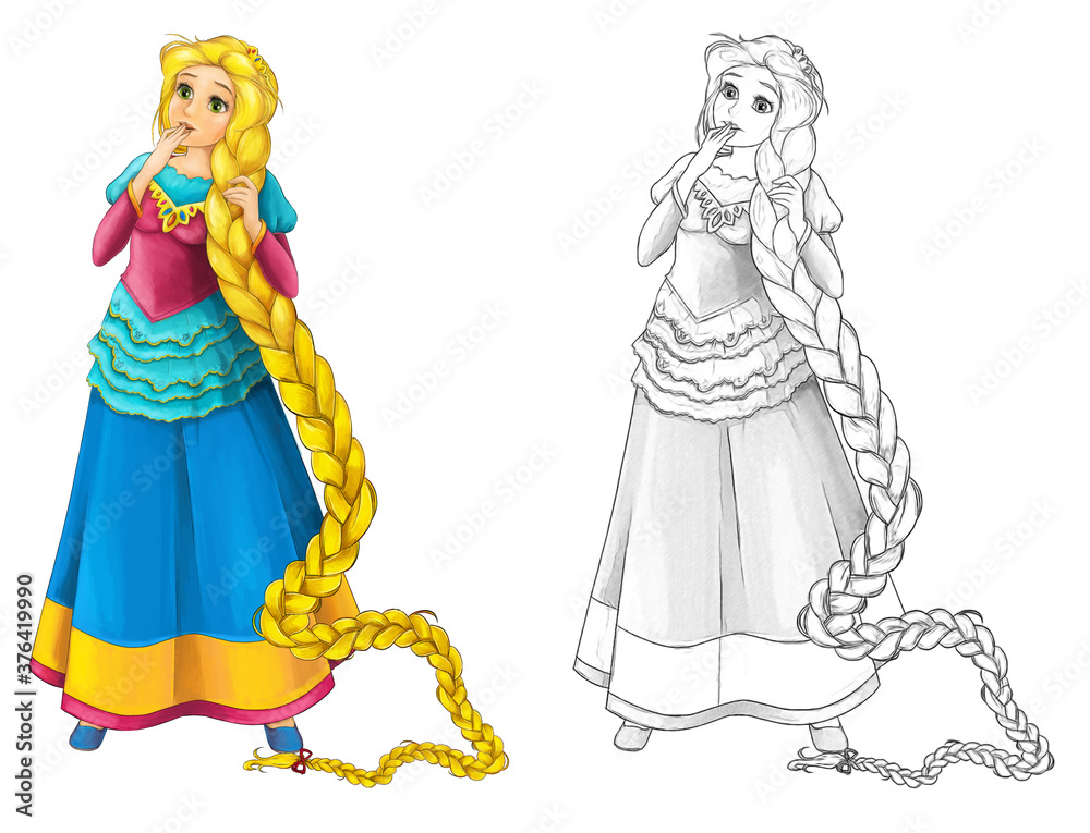 cartoon sketch fairy tale character illustration Stock Illustration ...