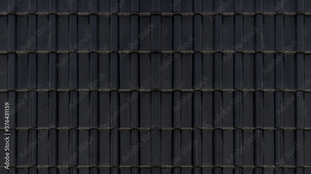 Seamless black anthracite top view tile roof / noun texture background ...