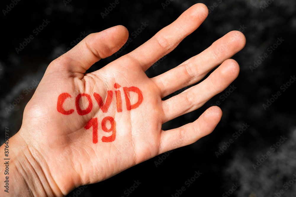 transmission of the covid-19 virus through a handshake. covid-19 ...