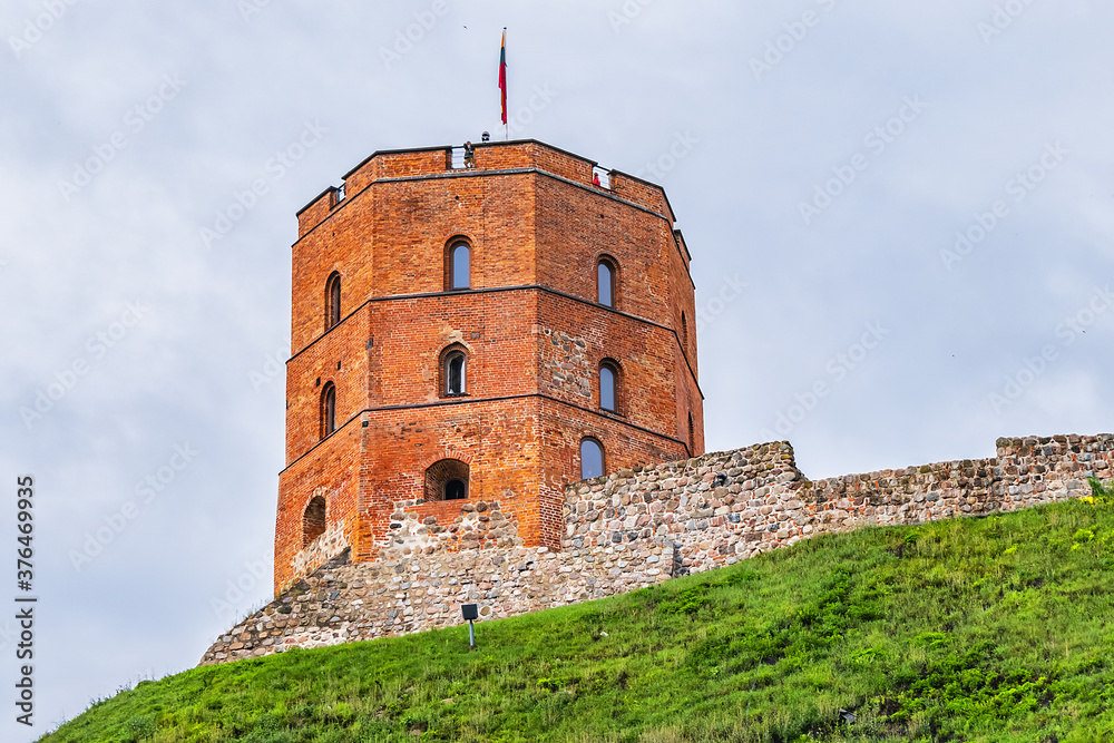 Fotka „Gediminas tower (Gedimino pilies bokstas, from 1409) In Vilnius ...