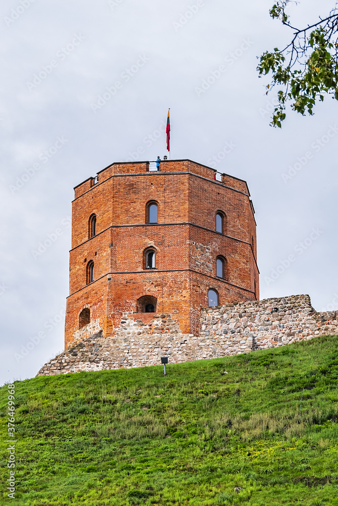 Gediminas tower (Gedimino pilies bokstas, from 1409) In Vilnius ...