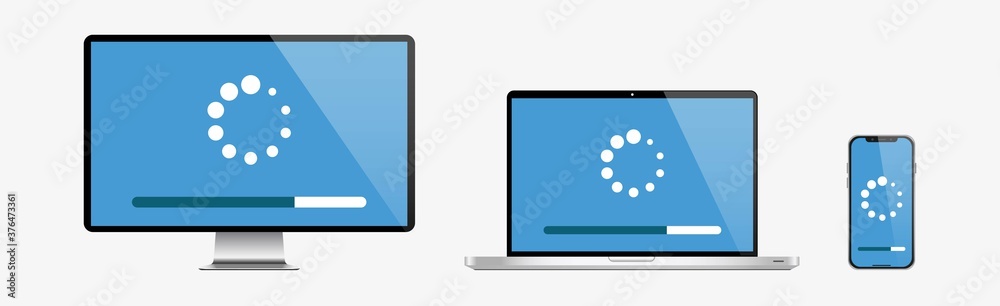 Set of system software update and upgrade concept loading process in ...