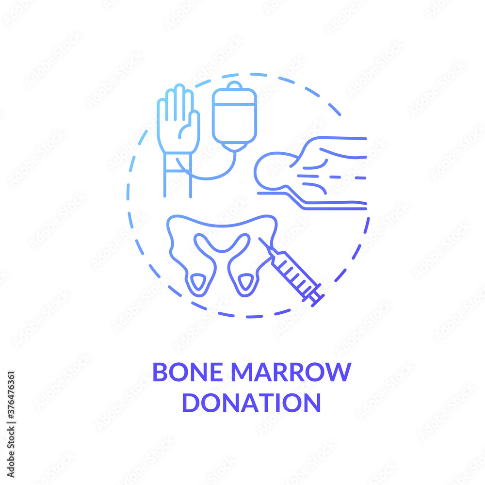 Bone marrow donation concept icon. Medical charity, stem cells ...