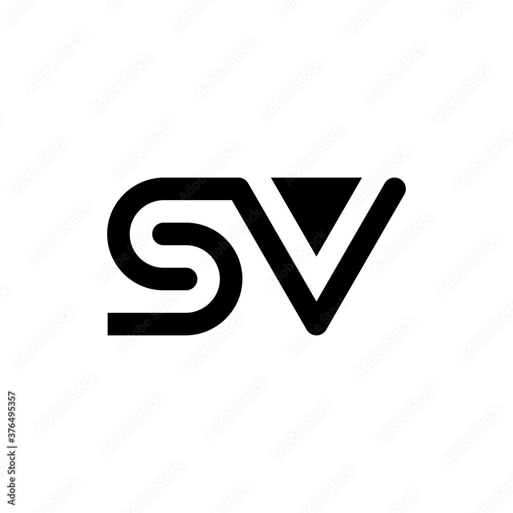 Letter SV logo template Stock Vector | Adobe Stock