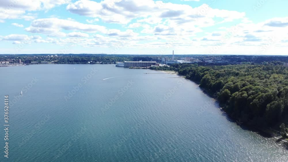 Aerial view floating fishing village and rock island, Snorkelling at ...