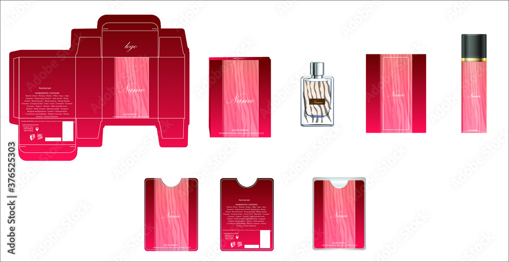 Packaging design, perfume luxury box design template and mock up box ...