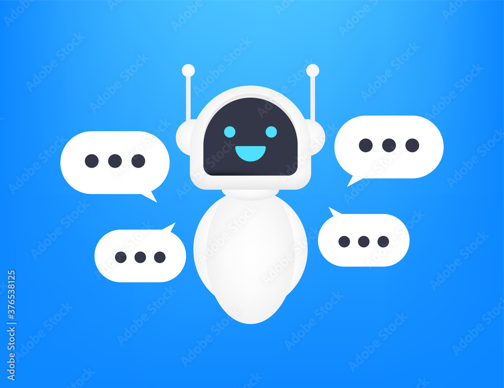 Robot icon. Bot sign design. Chatbot symbol concept. Voice support ...