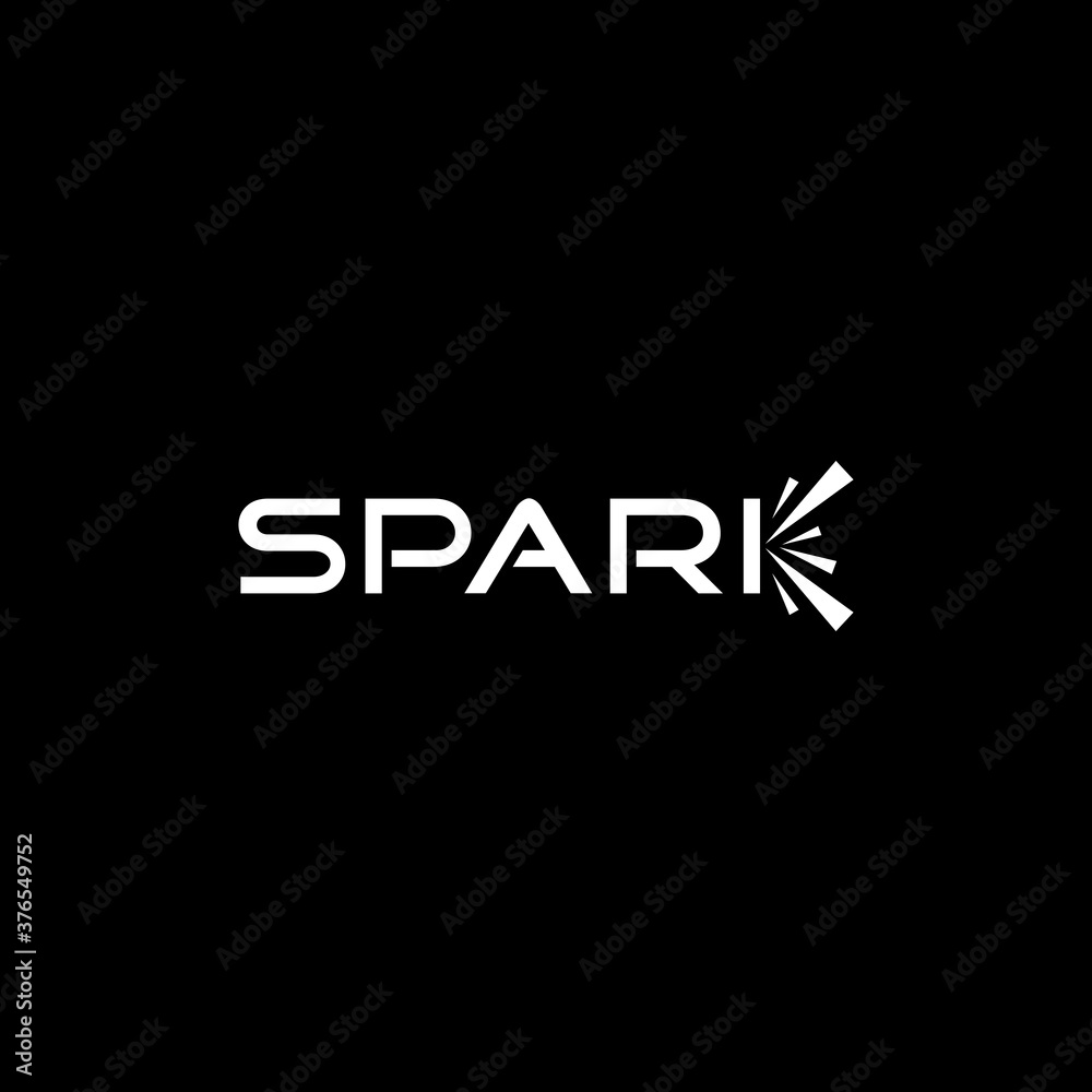 SPARK LOGO TYPOGRAPHY CONCEPT Stock Vector | Adobe Stock