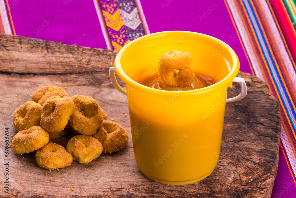 Dulce manjar blanco con rosquillas artesanales y orgánicas de los andes ...