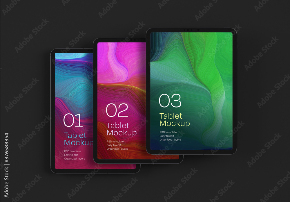 Tablet Mockup for App and Responsive Web Design Stock Template | Adobe ...