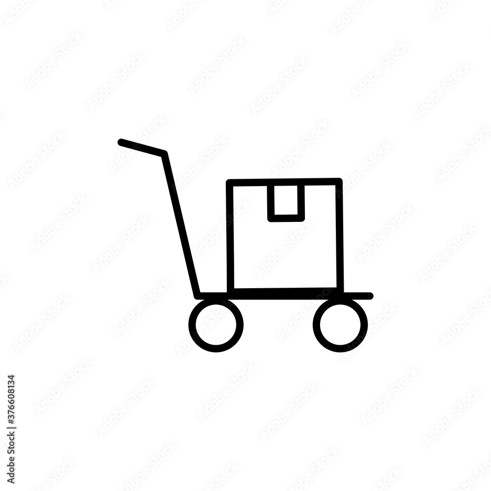 Delivery, package, trolly icon outline style Stock Vector | Adobe Stock