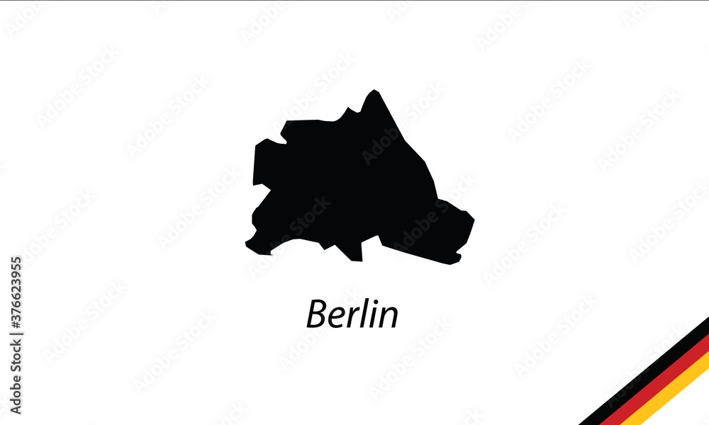 Berlin map capital city vector illustration Stock-Vektorgrafik | Adobe ...