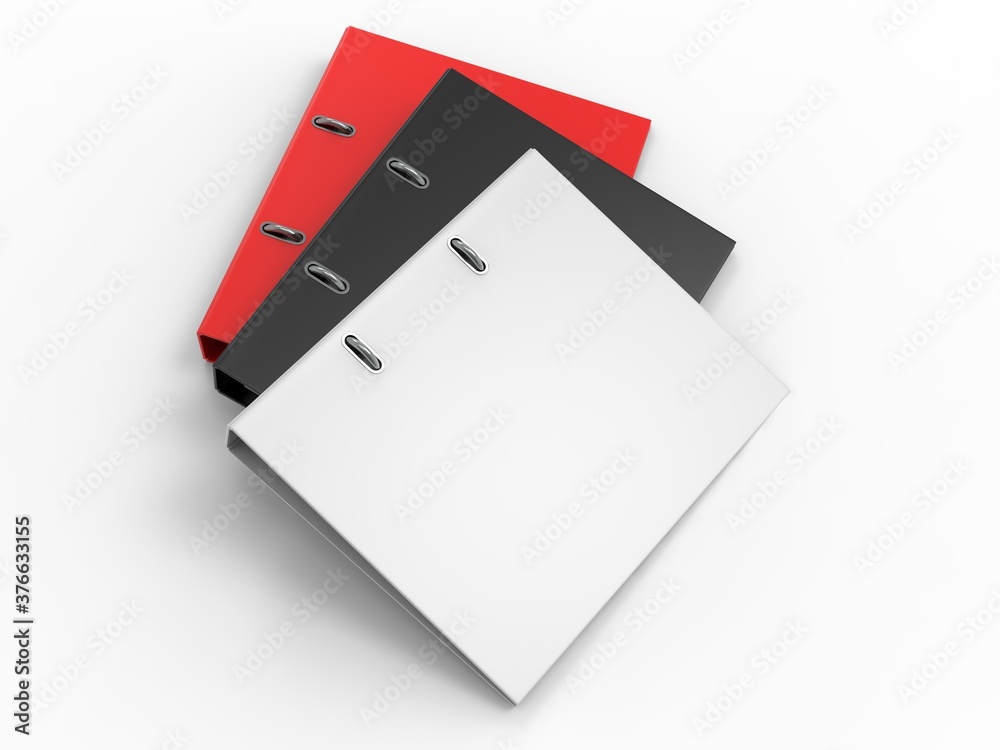 Blank office binder for mockup design and branding presentation, 3d ...