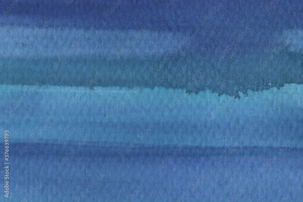 Dark blue watercolor hand drawn background with strokes and divorces ...