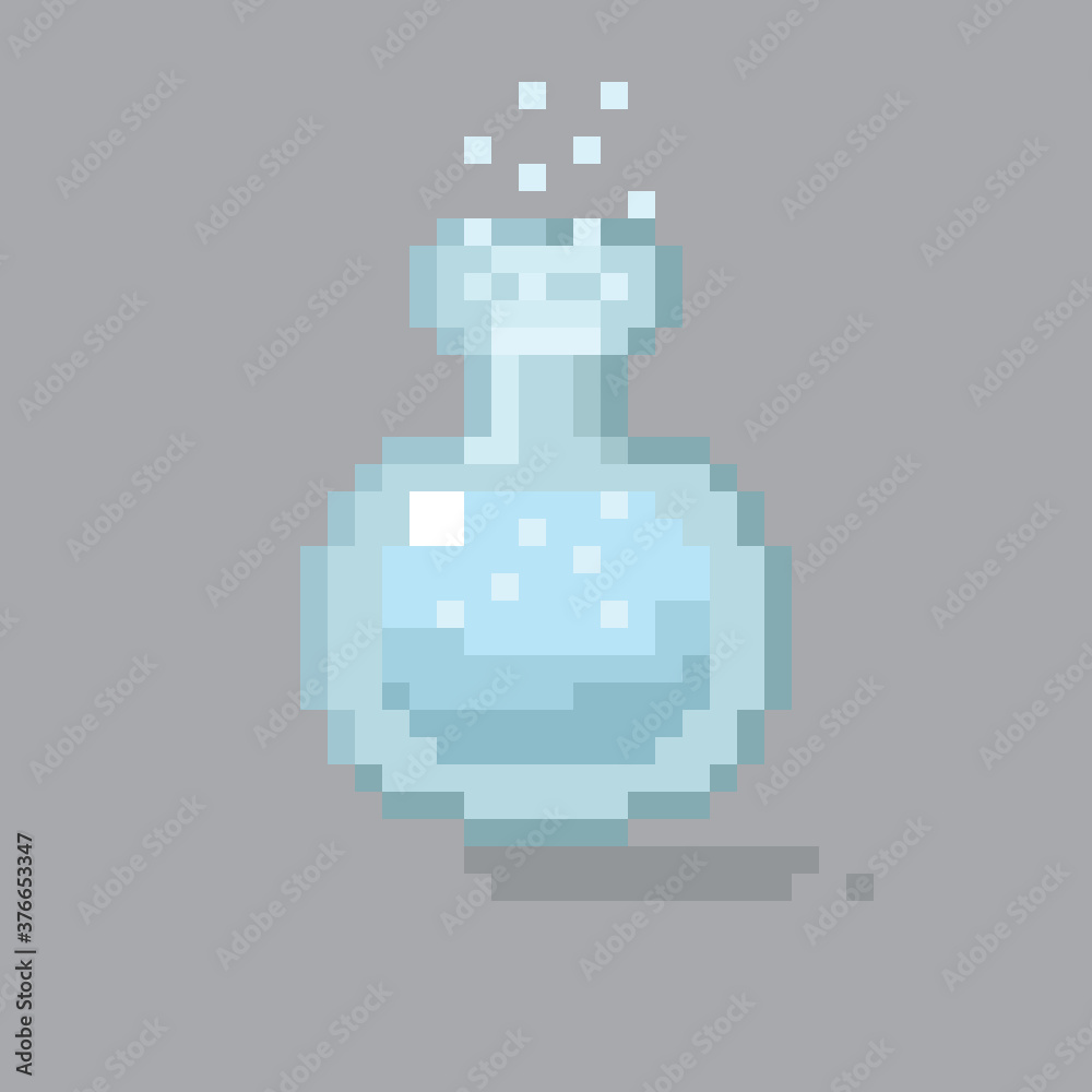 Blue potion pixel art. Vector Picture. Stock Vector | Adobe Stock
