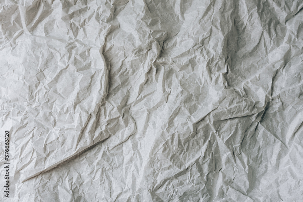 background texture of white crumpled paper, crumpled tracing paper ...