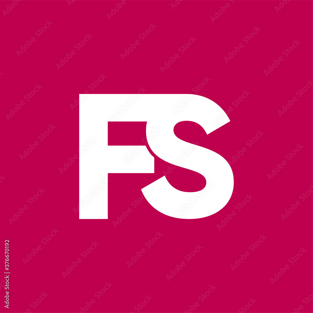 Monogram initials ps logo letters, overlapping conjunction couple p s ...