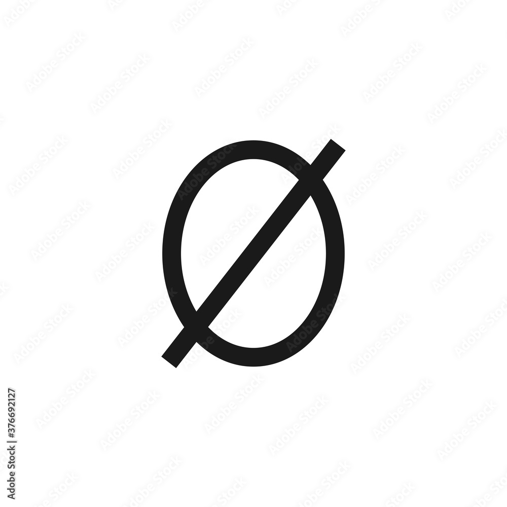 Vetor de Absolute zero icon. Mathematics symbol modern, simple, vector ...