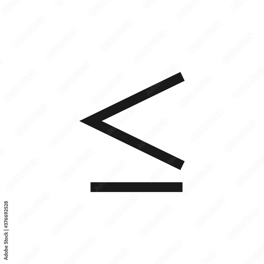 Greater than or equal icon. Mathematics symbol modern, simple, vector ...