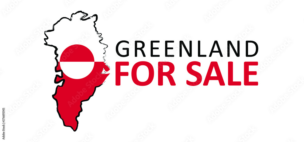 Greenland not for sale conceptual sign Flat vector illustration signs ...