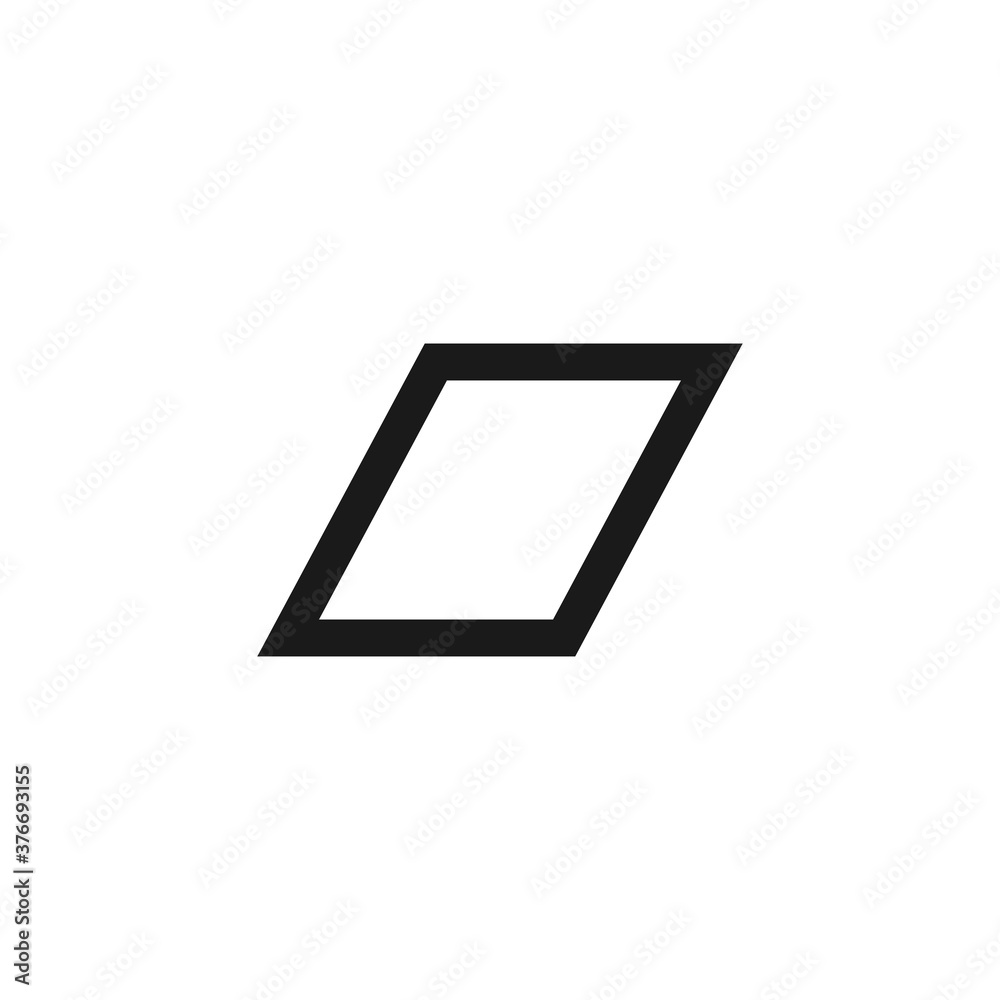 Parallelogram icon. Geometric symbol modern, simple, vector, icon for ...