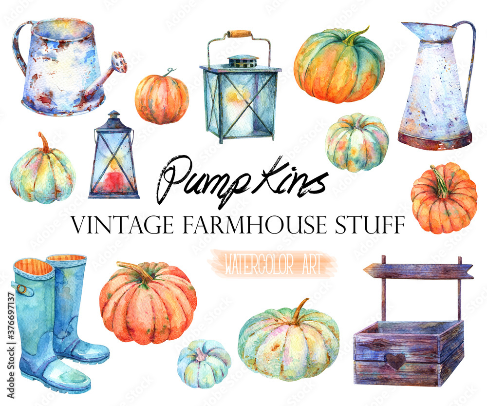 Vintage Pumpkin Clip Art