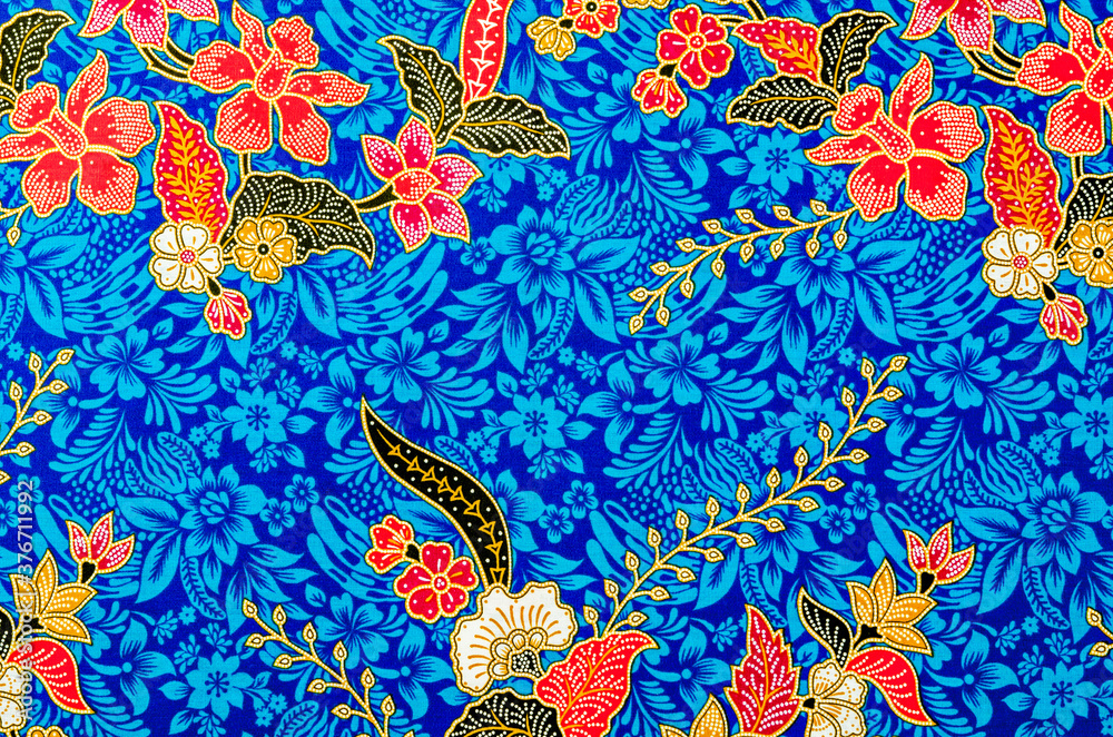 The beautiful of art Malaysian and Indonesian Batik Pattern Stock Photo ...