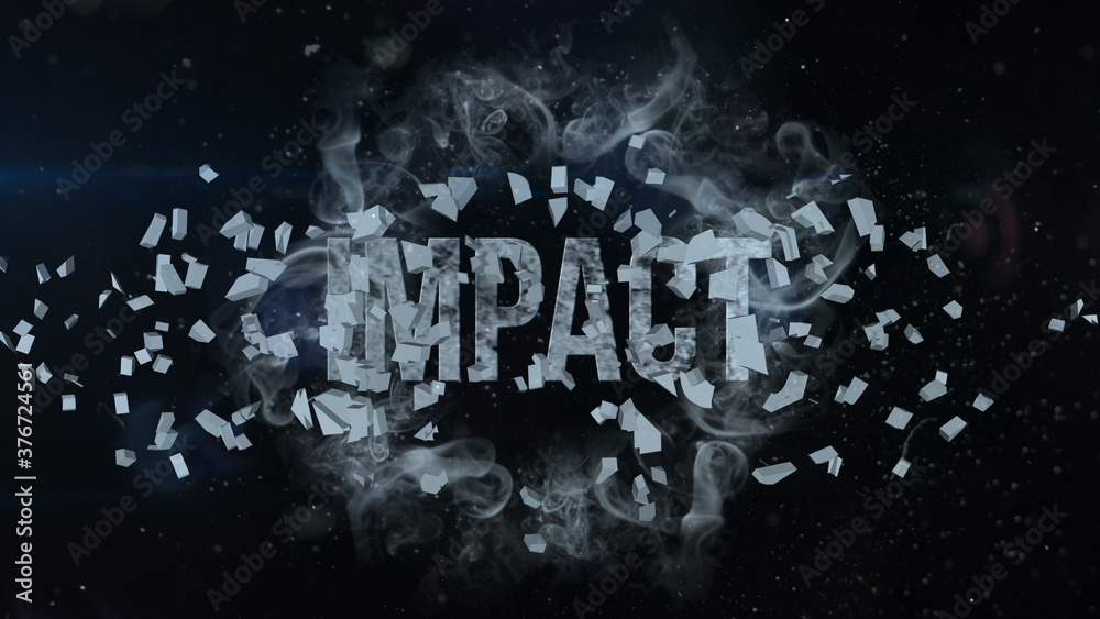Impact Shatter Concrete Title Stock Template | Adobe Stock