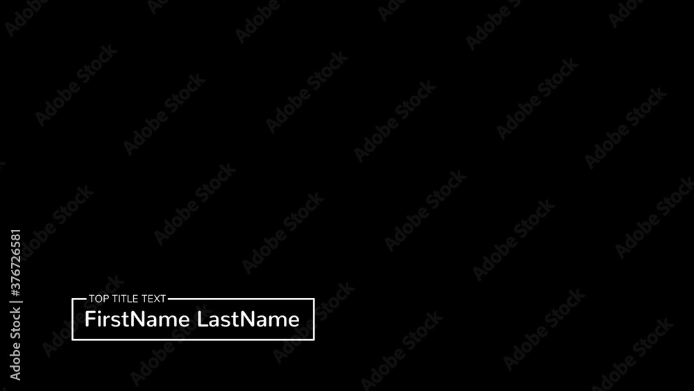Box Lower Third Stock Template | Adobe Stock