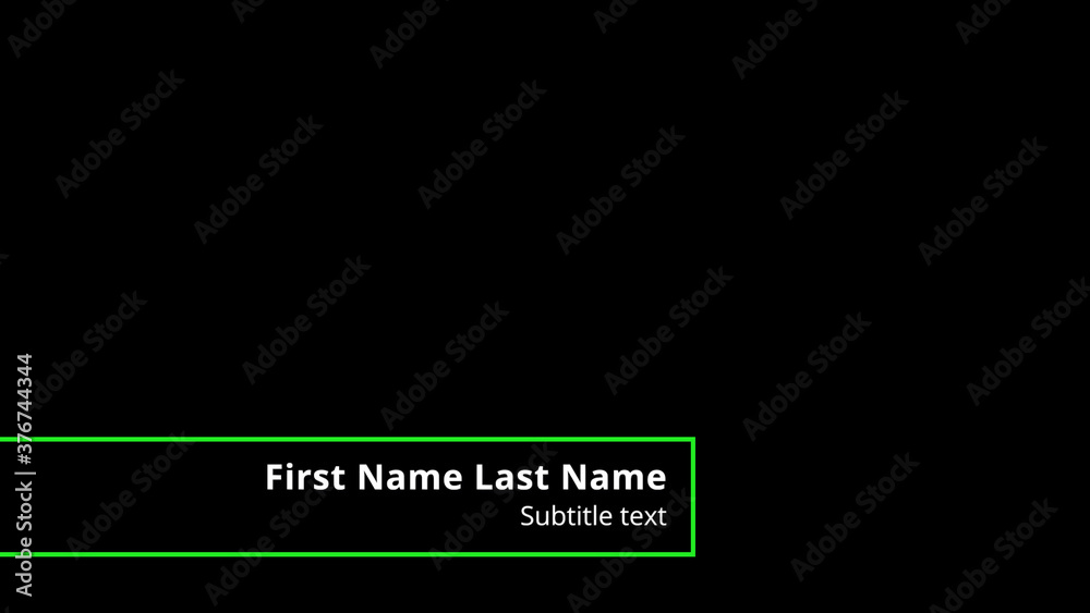 Smooth Frame Lower Third Stock Template | Adobe Stock