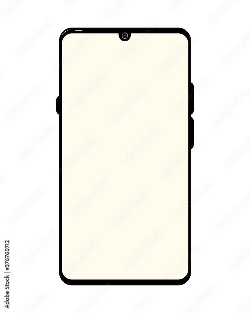 A Frameless Android Smartphone With A Blank Screen On A Flat Surface a-frameless-android-smartphone-with-a-blank-screen-on-a-flat-surface