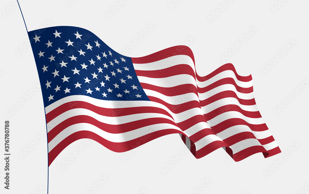 Usa Flag Waving Vector