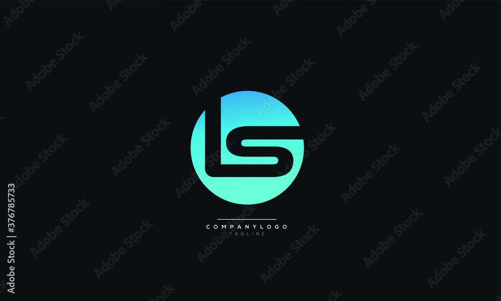 Circular LS Letter Business Logo Design Alphabet Icon Vector Monogram ...