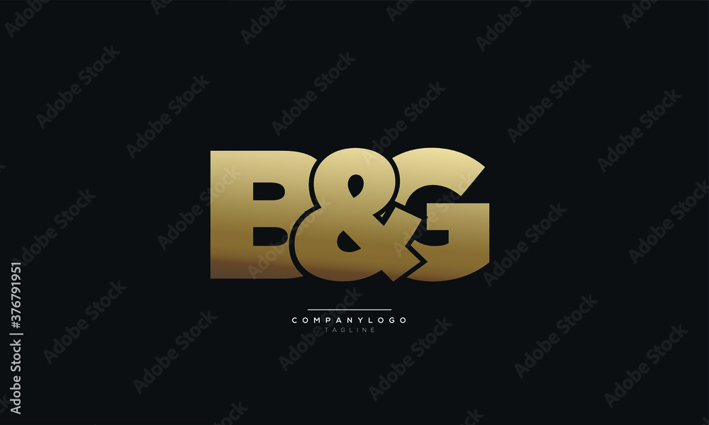 B&G Letter Business Logo Design Alphabet Icon Vector Monogram Stock ...