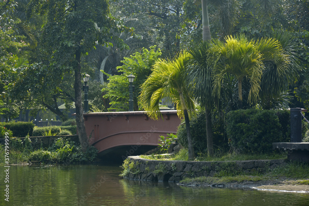 Ninoy Aquino parks and wildlife water lagoon plus bridge in Quezon City ...