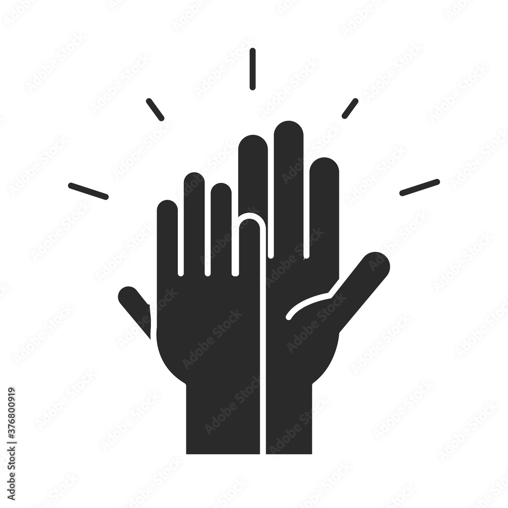 hands together collaboration community and partnership silhouette icon ...
