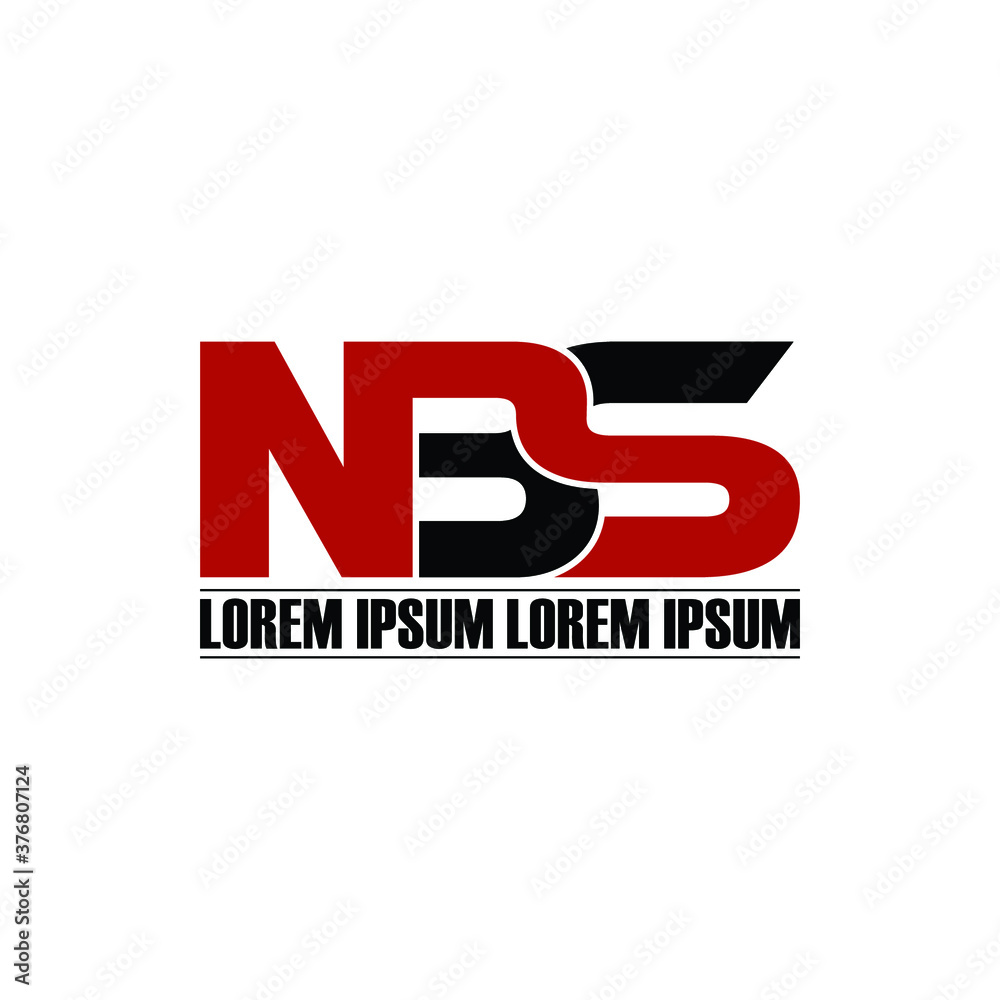 NBS letter monogram logo design vector Stock Vector | Adobe Stock
