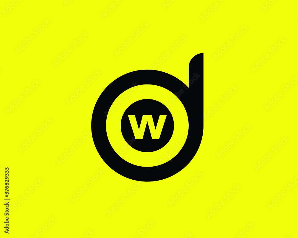 DW WD LETTER LOGO DESIGN VECTOR TEMPLATE Stock Vector | Adobe Stock