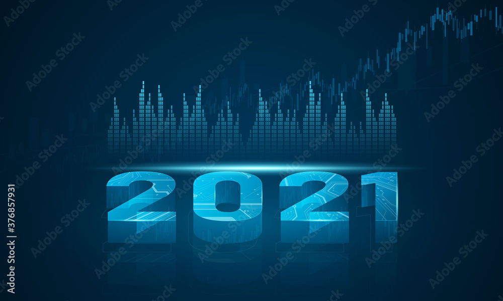 stock market 2021, economic graph with diagrams, business and financial ...