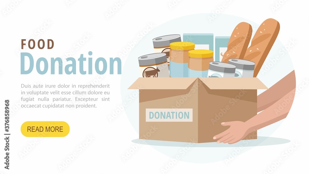 Food and grocery donation. Charity, food donation for needy and poor ...