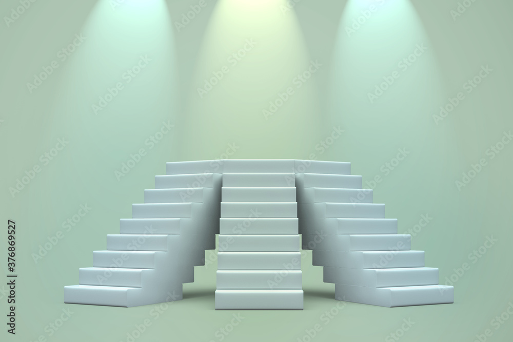 llustration of Stairs Template. 3D Realistic illustration. Stock ...