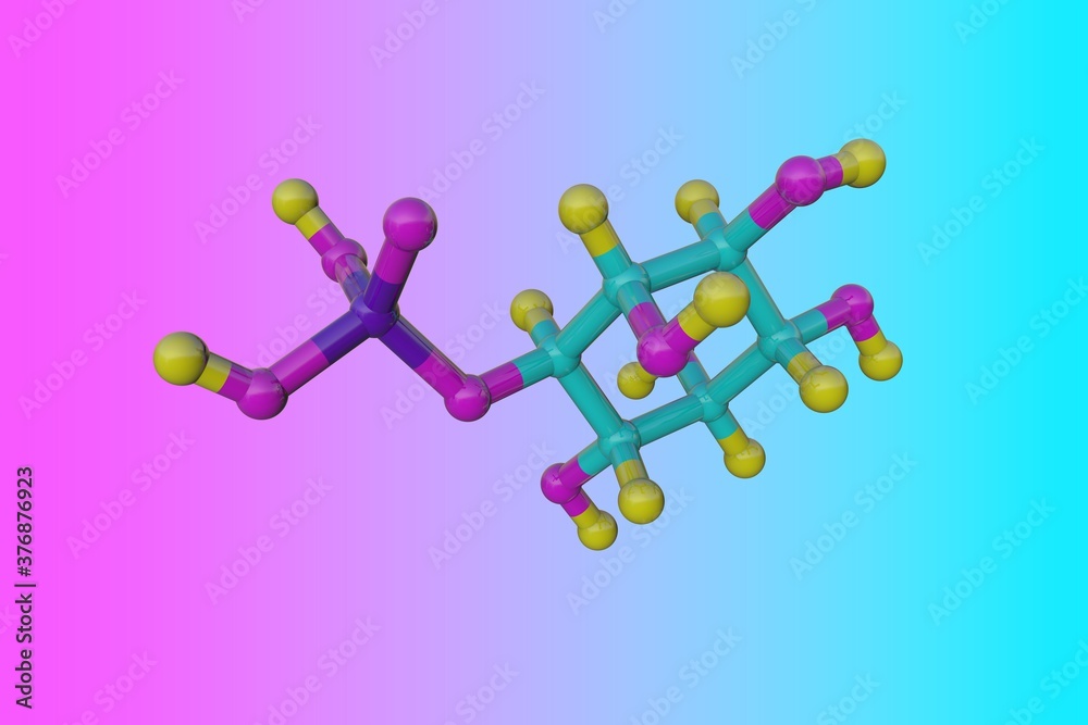 Ilustração do Stock: Molecular structure of inositol monophosphate. It ...