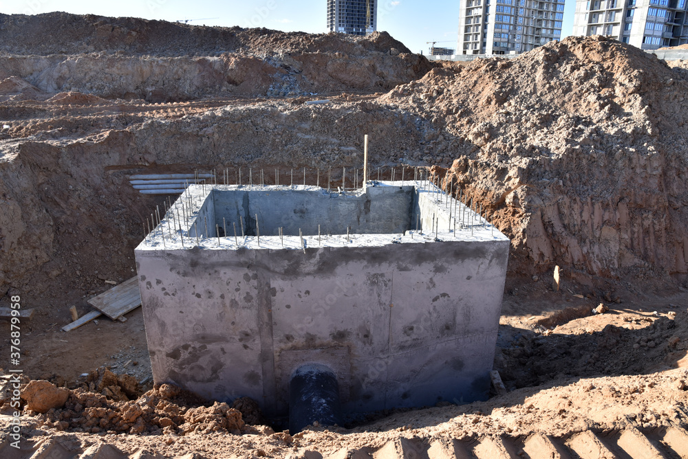 Construction of concrete stormwater pits, sanitary sewer system ...