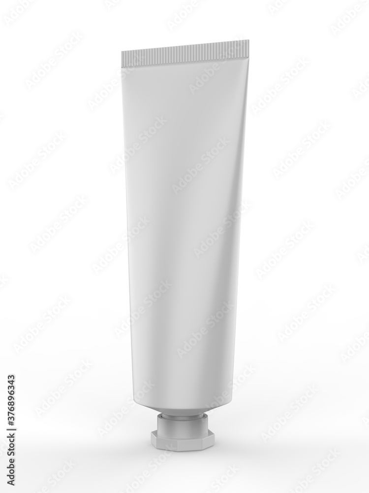 Blank Cream Aluminum Plastic Laminated Tube With Octagonal Cap and ...