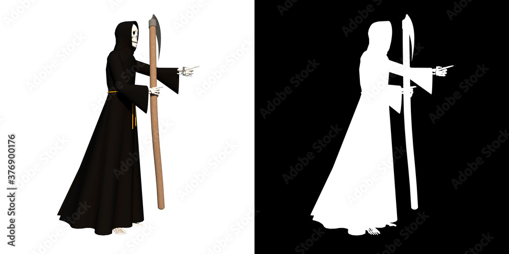 Grim Reaper Silhouette Side