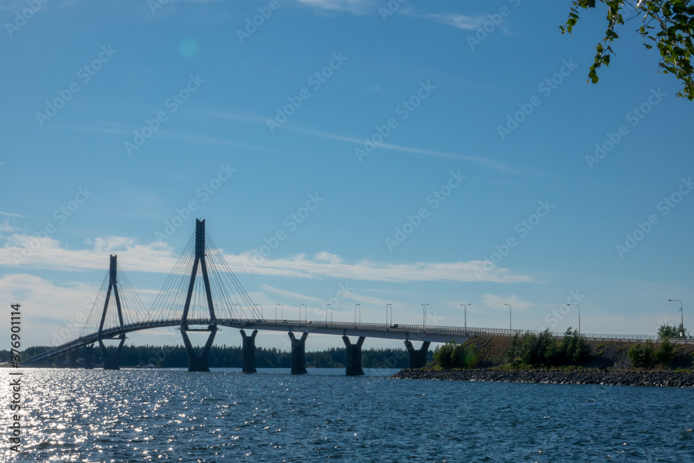 Long bridge called Replot (Finnish: Raippaluoto). It is is a cable ...
